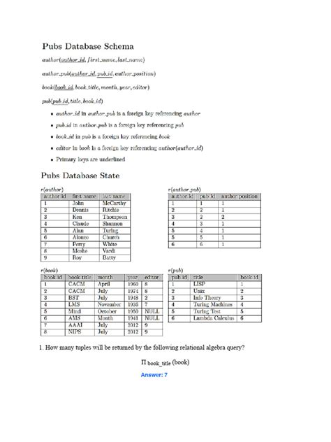 Relational Algebra Assignment Pdf