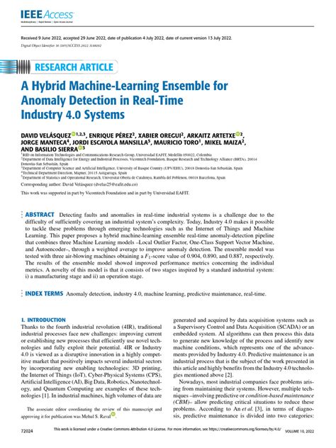 A Hybrid Machine Learning Ensemble For Anomaly Detection In Real Time Industry 40 Systems