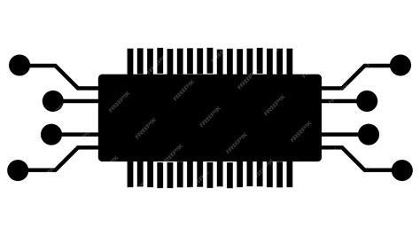 Premium Vector Silhouette Of Simple Schematic Chip Or Component For Microcircuits Isolated On Premium Vector Silhouette Of Simple Schematic Chip Or Component For Microcircuits Isolated On