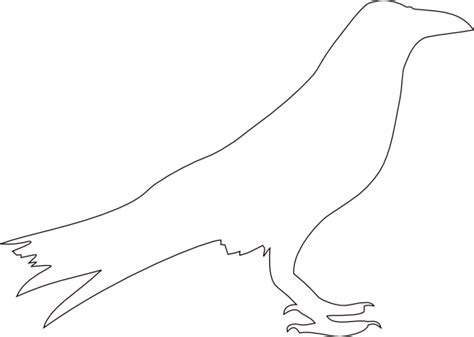 Crow Outline Clip Art At Vector Clip Art Online Royalty