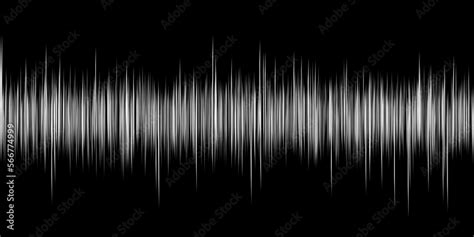 Black Sound Waves Abstract Music Wave Radio Signal Frequency And Digital Voice Visualization