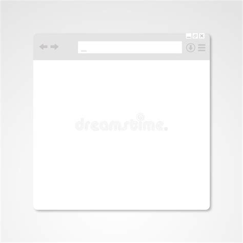 Browser Window Internet Document Mockup Website In Flat Style Page