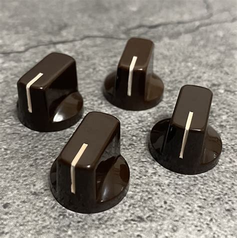 4x Brown Davies 1510 Flange Style Guitar Effects Pedal Knob Reverb