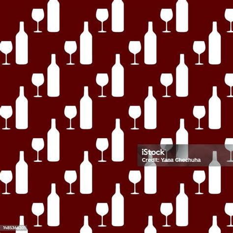 전국 와인의 날 5월 25일 실루엣 와인 병과 유리 이음매 없는 패턴 포스터 로고 라벨 배너 스티커 제품 포장 디자인 등 벡터