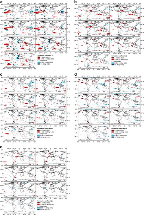 Maps Of Correlation Coefficients R Between The Sahel Ndvi Anomaly Download Scientific Diagram