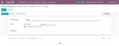 How To Manage Time Off In Odoo 13