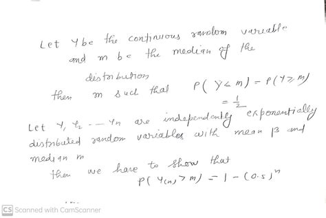 Answered 682 If Y Is A Continuous Random Variable And M Is The Median Of The Distribution