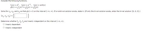Solved Consider The Following Functions