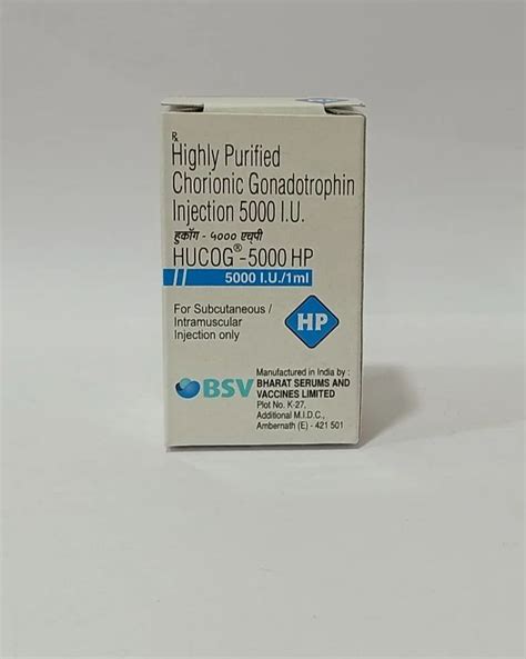 Highly Purified Chorionic Gonadotropin Injection 5000 I U Packaging Type Vial At Rs 320 Piece