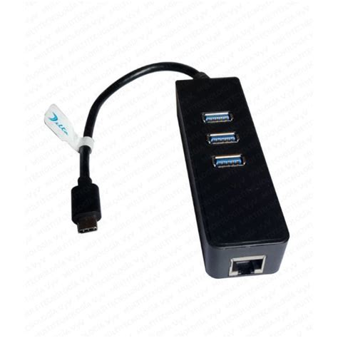 Vc Hub Usb Tipo C A Pto Usb Pto Rj Tama O Cm