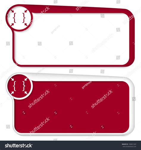 Set Two Vector Text Box Arrows Stock Vector 190831343 Shutterstock