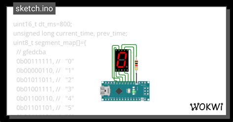 Display 7 Segmentos Wokwi Esp32 Stm32 Arduino Simulator