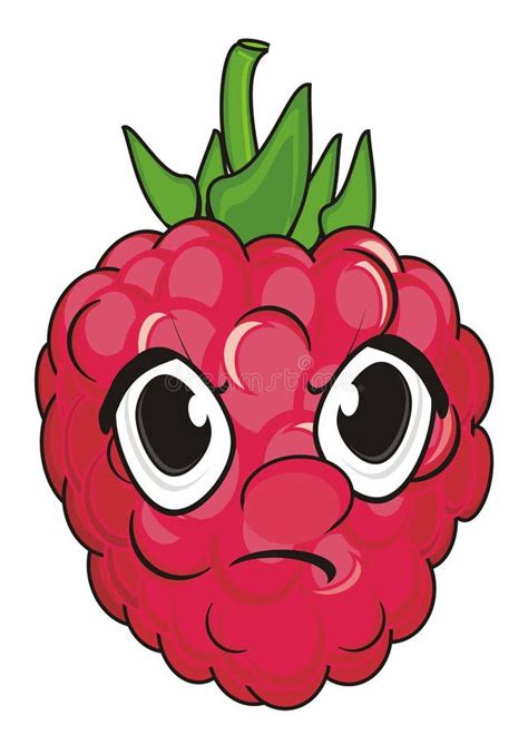 Evil Face Of Raspberry Stock Illustration Illustration Of White 89790093