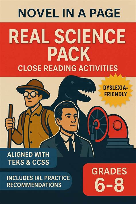 Real Science Classic Stories Close Reading Activities Nip Grades 6 8 Ela