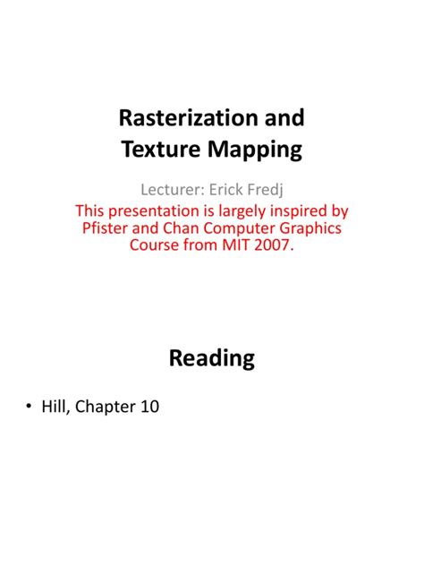 Rasterization Texture Pdf Texture Mapping Shader