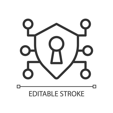Secure Data Pixel Perfect Linear Icon Protecting Personal Information From Malicious Threats