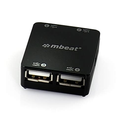 Mbeat MB USBM HUB Super Mini Port USB Hub With Tuck Away Cable Design Compatible With