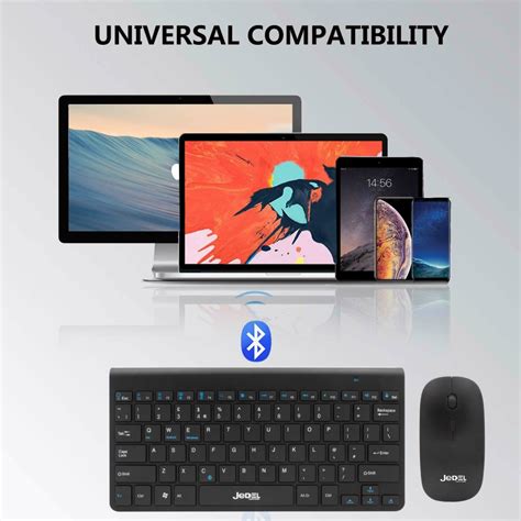 Jedel Compact Bluetooth Wireless Keyboard And Mouse Combo Set Black Digidirect