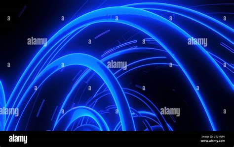 Futuristic Animation With Stripe Object And Neon Light Design Concept Of Time Travel Machine