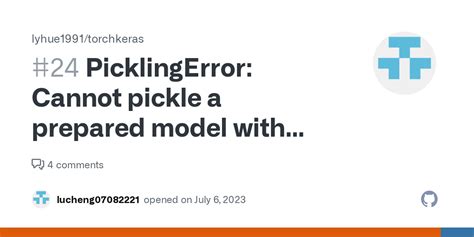 Picklingerror Cannot Pickle A Prepared Model With Automatic Mixed Precision Please Unwrap The