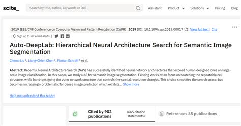 [citation report] auto deeplab hierarchical neural architecture search for semantic image