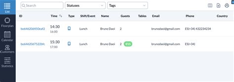 Payments Dashboard Alex Reservations WordPress Plugin