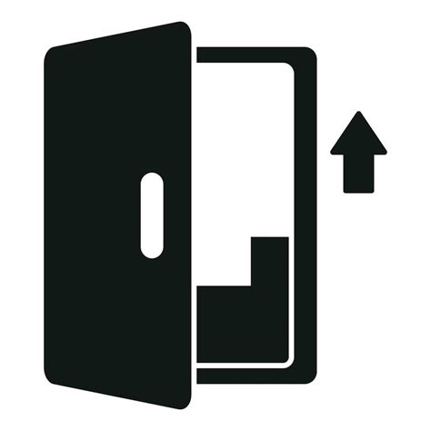 Stairs Exit Icon Simple Vector Alarm Fire Vector Art At Vecteezy