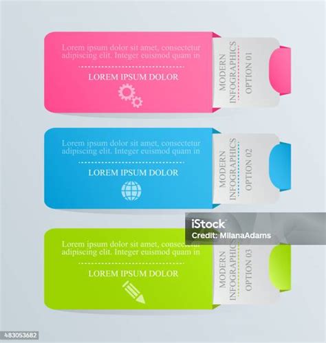 최신 인포그래픽 색상화 웹 디자인식 형판 Shadow 벡터 일러스트 2015년에 대한 스톡 벡터 아트 및 기타 이미지 2015년 광고 교육 Istock