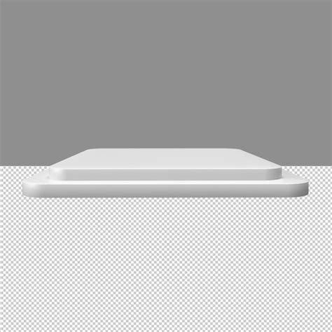 연단 흰색 제품 진열대 또는 광고 배경 3d 렌더링의 받침대 프리미엄 Psd 파일