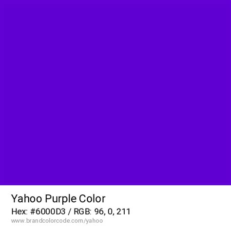 Yahoo Brand Color Codes