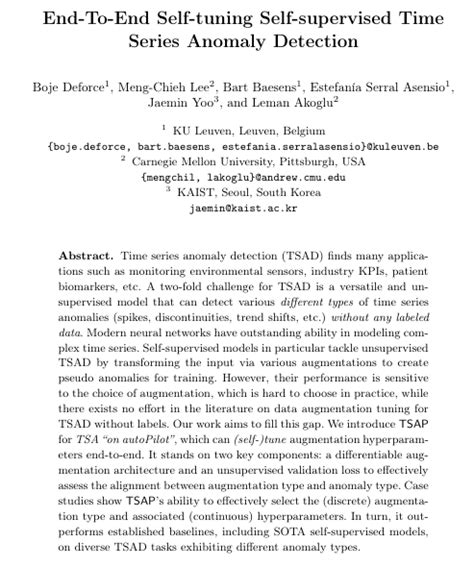 End To End Self Tuning Self Supervised Time Series Anomaly Detection 2024