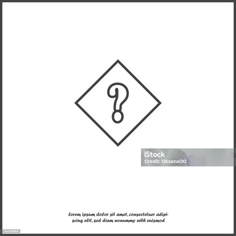 菱形中的向量圖示問號白色隔離背景上的標點符號符號向量圖形及更多互聯網圖片 互聯網 代幣 公寓 Istock