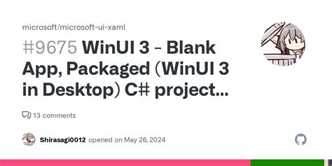 winui 3 blank app packaged winui 3 in desktop c project template