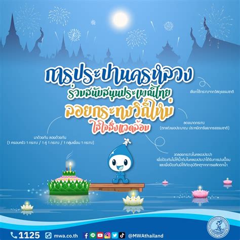 กปน เชิญชวน “ลอยกระทงวิถีใหม่ ใส่ใจสิ่งแวดล้อม” Thailand Plus Online