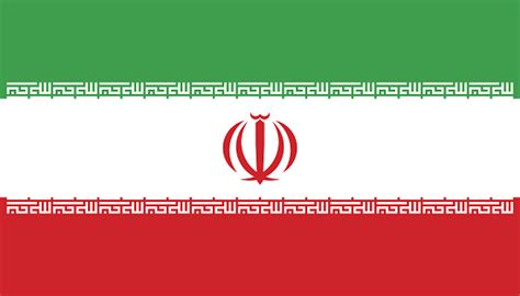 이란의 국기 플래그 아이콘입니다 표준 색상 표준 크기 사각형 플래그입니다 컴퓨터 일러스트레이션 디지털 일러스트레이션 벡터
