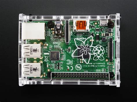 Корпус Adafruit прозорий для Raspberry Pi B Pi 2 Pi 3 купити в Києві та Україні