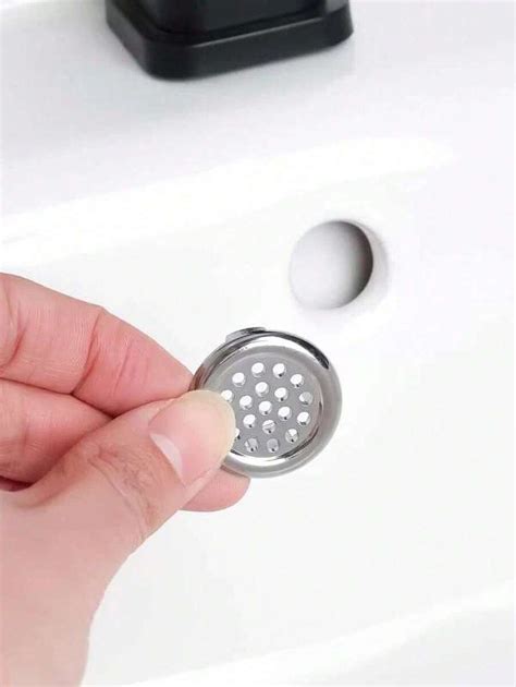 4pcs Plastic Sink Hole Overflow Cover Bathtub Drain Cover Circular Overflow Ring Plug And