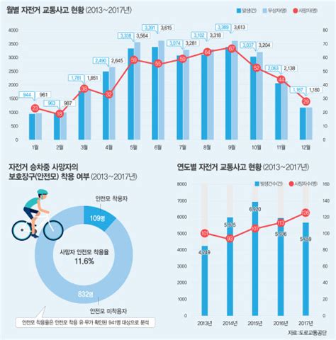 자전거 이용인구 1200만명늘어나는 사망자 헬스케어n 헬스조선헬스케어엔