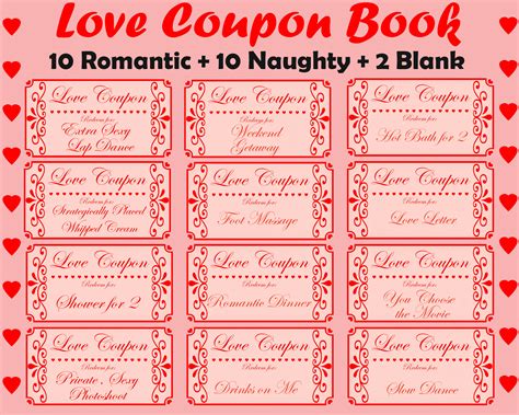 Printable Love Coupons
