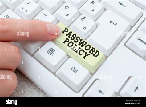 Conceptual Display Password Policy Business Concept First Line Of Protection Against Any