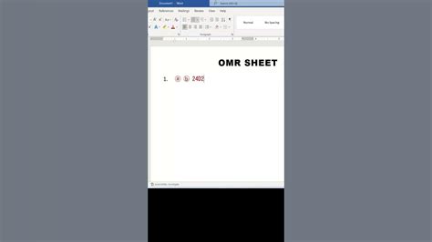 Omr Sheet Advanceexcel Exceltips Exceltutorial Exceltricks Youtube