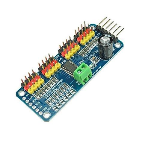 Pca9685 16 Ch 12 Bit Pwm Servo Shield Motor Driver I2c Module For Arduino Robot Satistronics