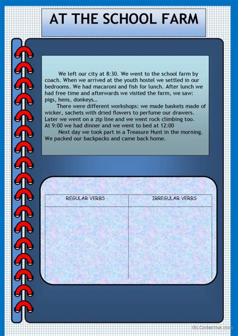 Reading Passage Regular And Irregula… English Esl Worksheets Pdf And Doc