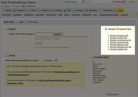 preparing files for prestashop csv import web hosting hub