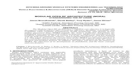 Pdf Modular Open Rf Architecture Standardizing The Rf Chain