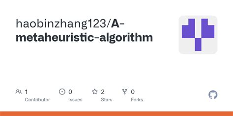 Github Haobinzhang123a Metaheuristic Algorithm