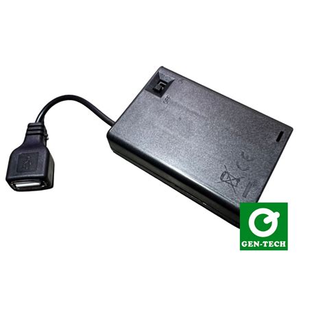 รางถ่าน Aa พอร์ต Usb พร้อมสวิทช์ เปิดปิด รางถ่าน5v Shopee Thailand