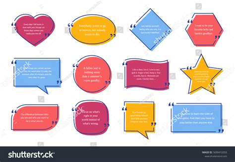 Quote Text Box Vector Quotations Frame Stock Vector Royalty Free