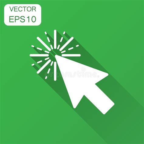 Computer Mouse Cursor Icon In Flat Style Arrow Cursor Vector Il Stock Vector Illustration Of