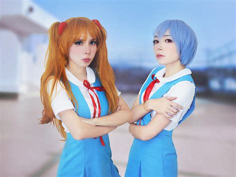 Asuka And Rei Evangelion By Lily Tefy By Lilyheis On Deviantart